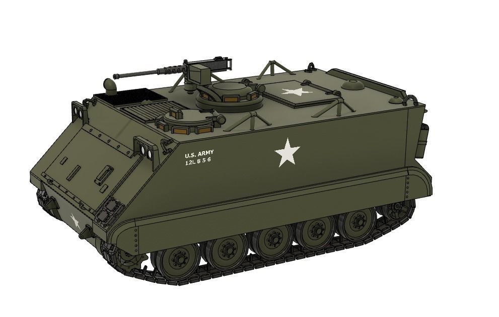 Armored vehicle M113 APC - STL files- vietnam war era 3D model 3D ...