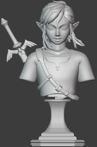 Link BOTW Printable Bust 3D model 3D printable | CGTrader