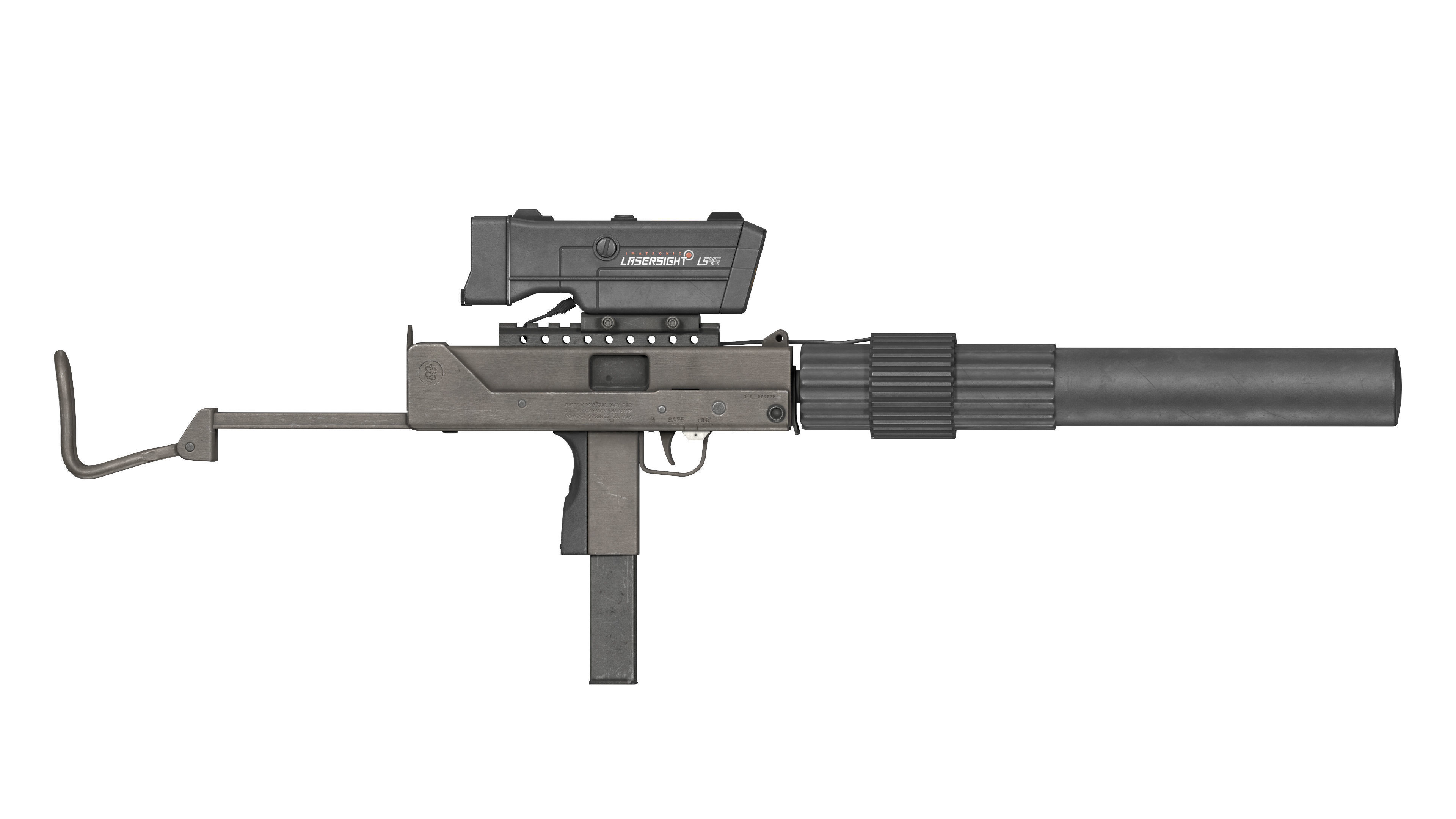 3D model SCIFI XOF MAC10 Submachingun VR / AR / low-poly | CGTrader