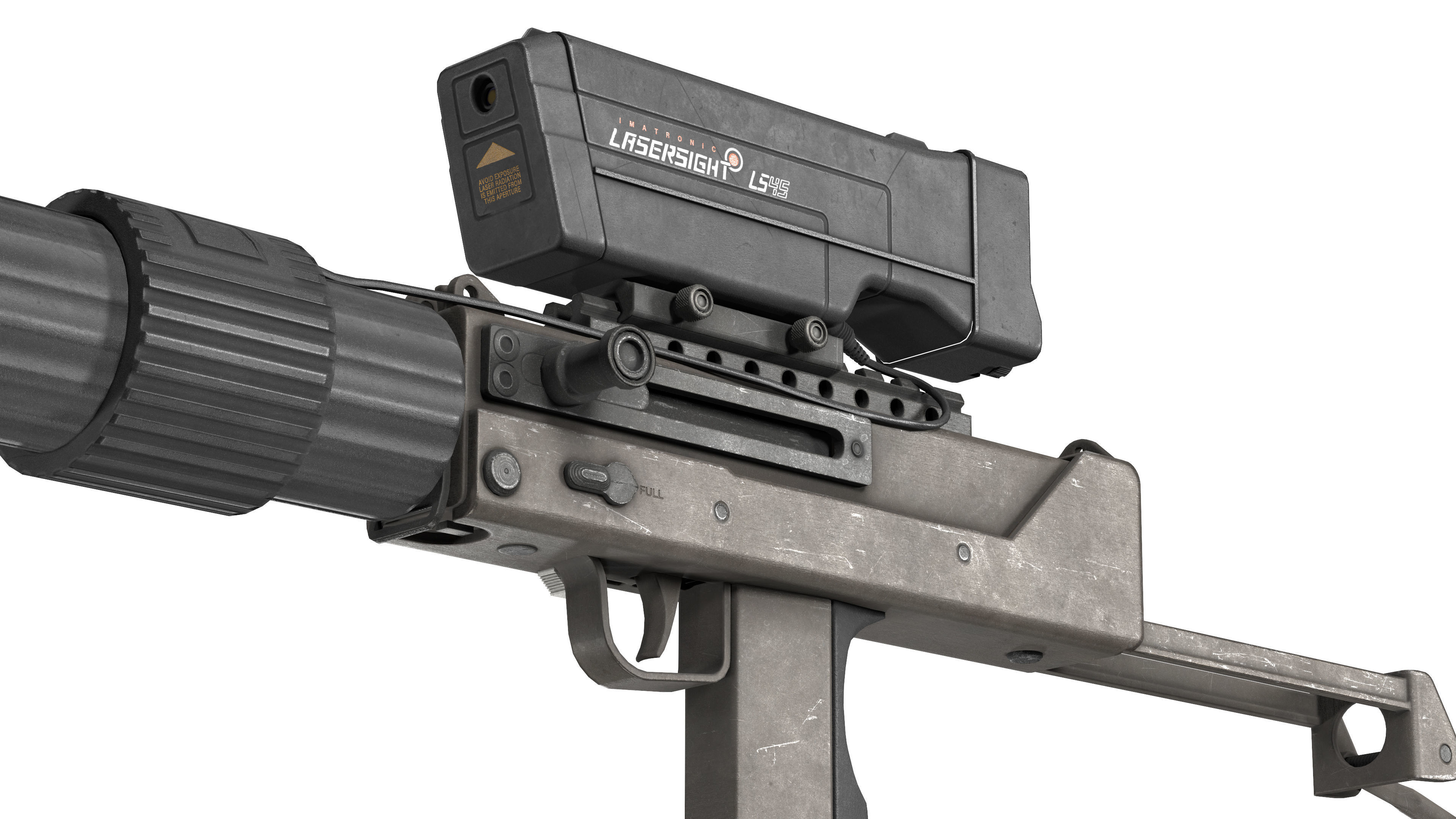 3D model SCIFI XOF MAC10 Submachingun VR / AR / low-poly | CGTrader