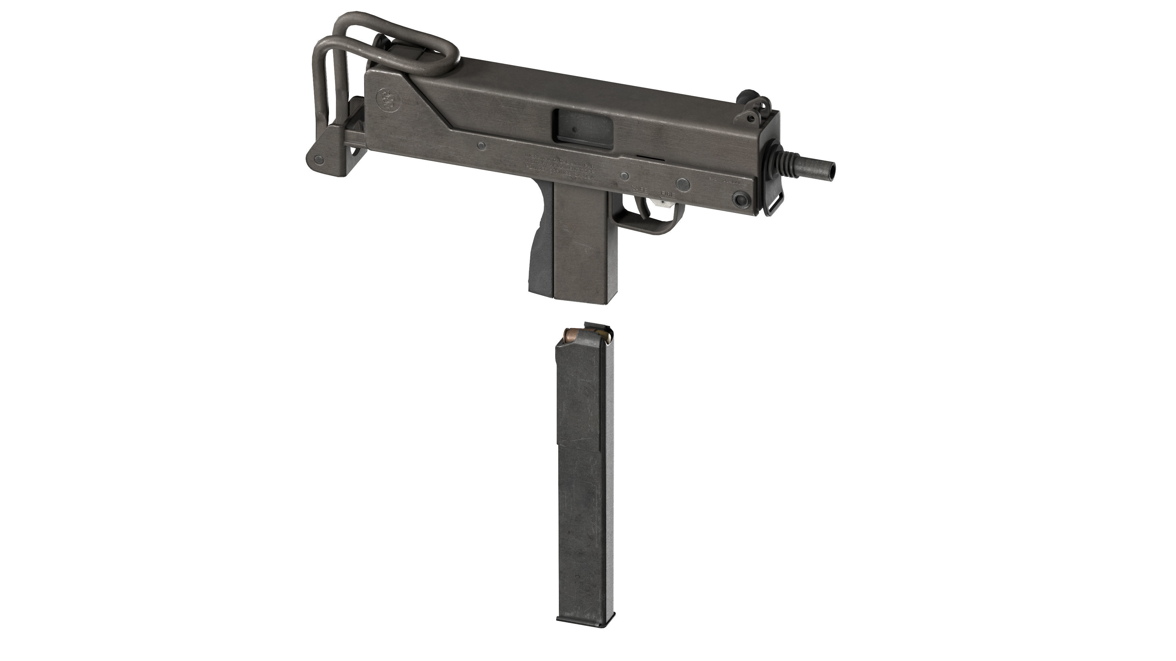 3D model SCIFI XOF MAC10 Submachingun VR / AR / low-poly | CGTrader