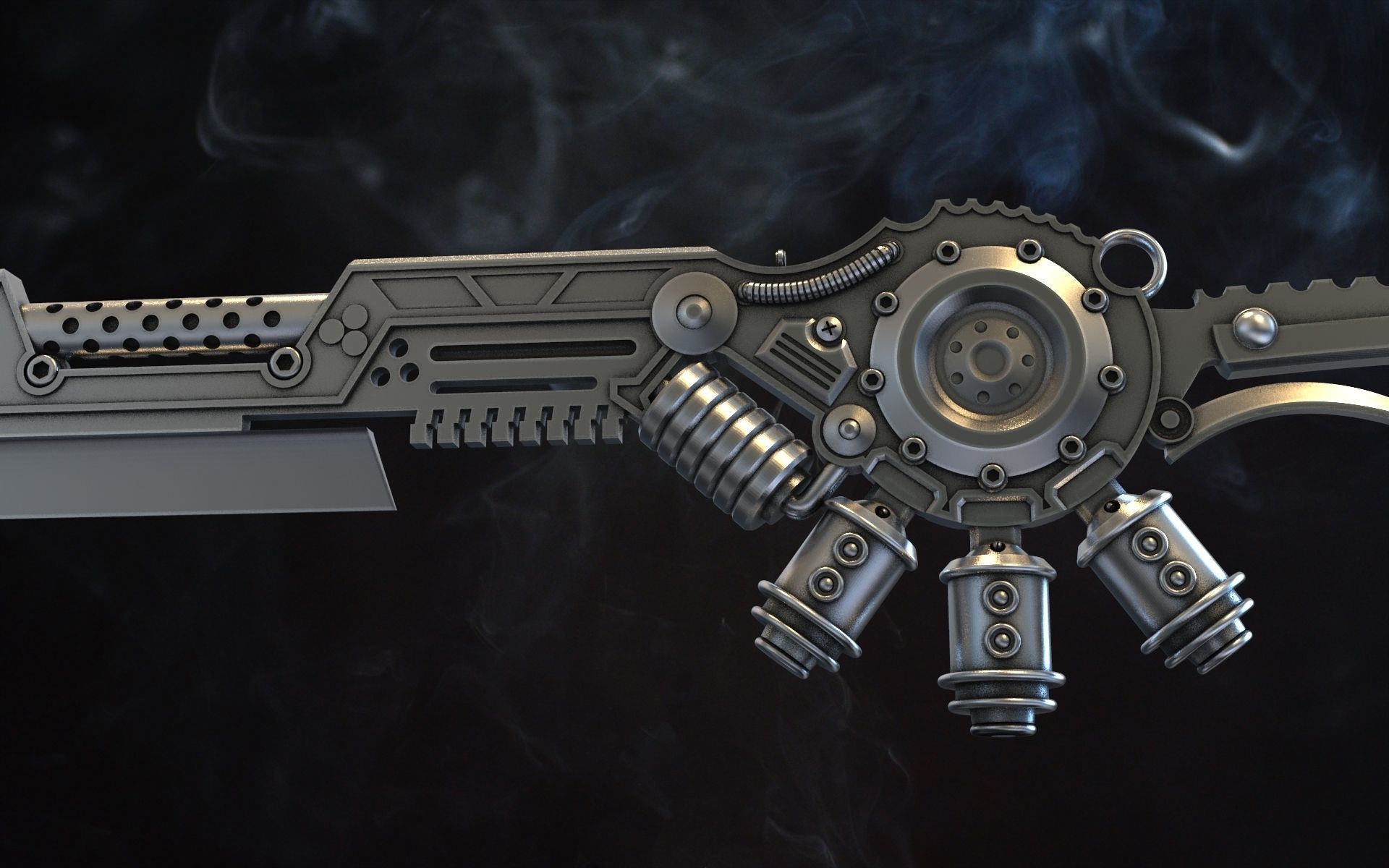 sword steampunk 2 gear 3D print model 3D print model 3D model 3D ...