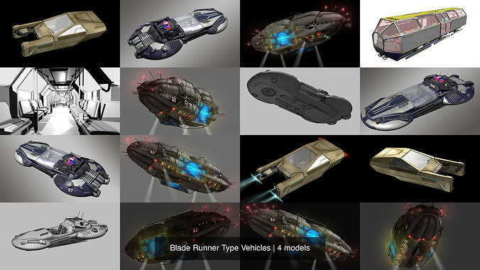 Blade Runner Type Vehicles 3D Model Collection | CGTrader