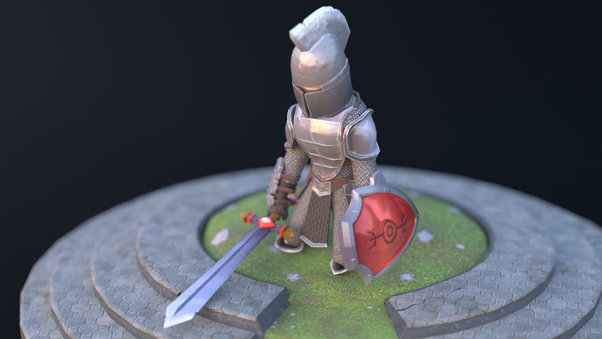 3D model Stylized Low Poly Animated Knight VR / AR / low-poly | CGTrader