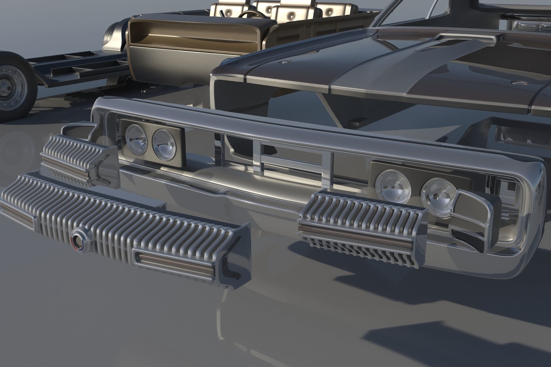 Chrysler 300 - 1970 3D model 3D printable | CGTrader
