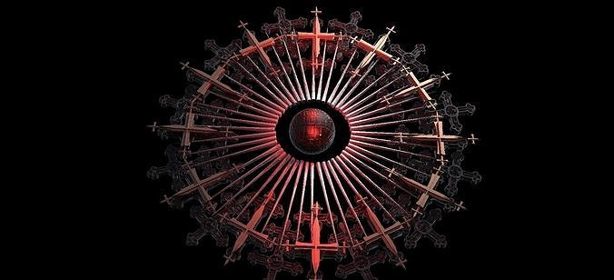 Angel Vortex Crown Sun Golden Sun 3D model | CGTrader