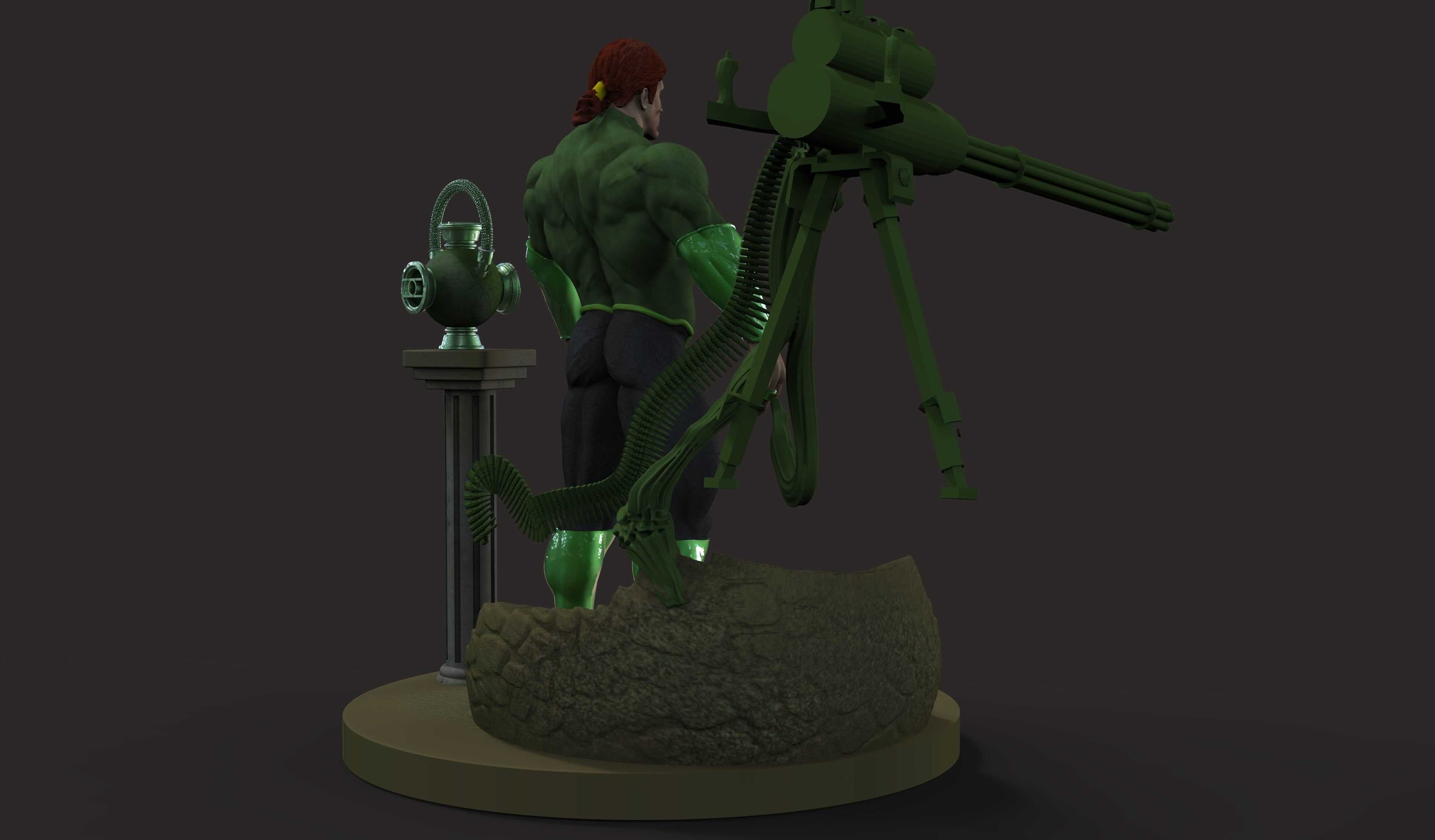 Fanart HAL JORDAN - GREEN LANTERN - Statue 3D print model 3D model 3D ...