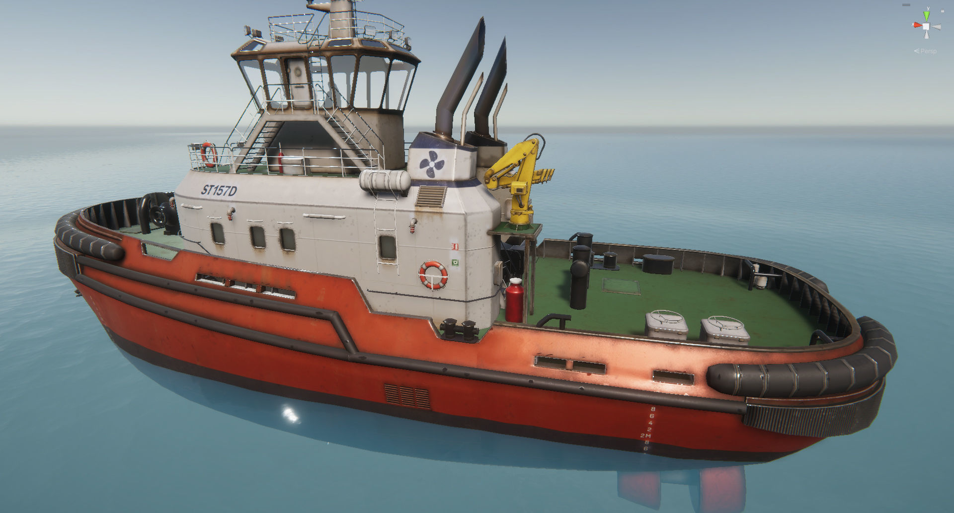 3D model Tug Ship tugboat - low poly VR / AR / low-poly | CGTrader