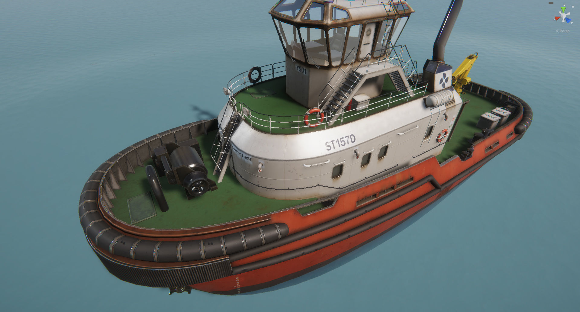 3D model Tug Ship tugboat - low poly VR / AR / low-poly | CGTrader
