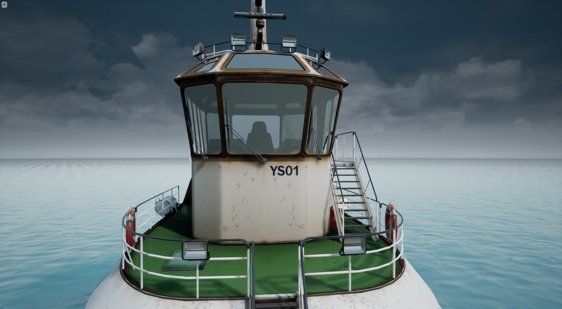 3D model Tug Ship tugboat - low poly VR / AR / low-poly | CGTrader