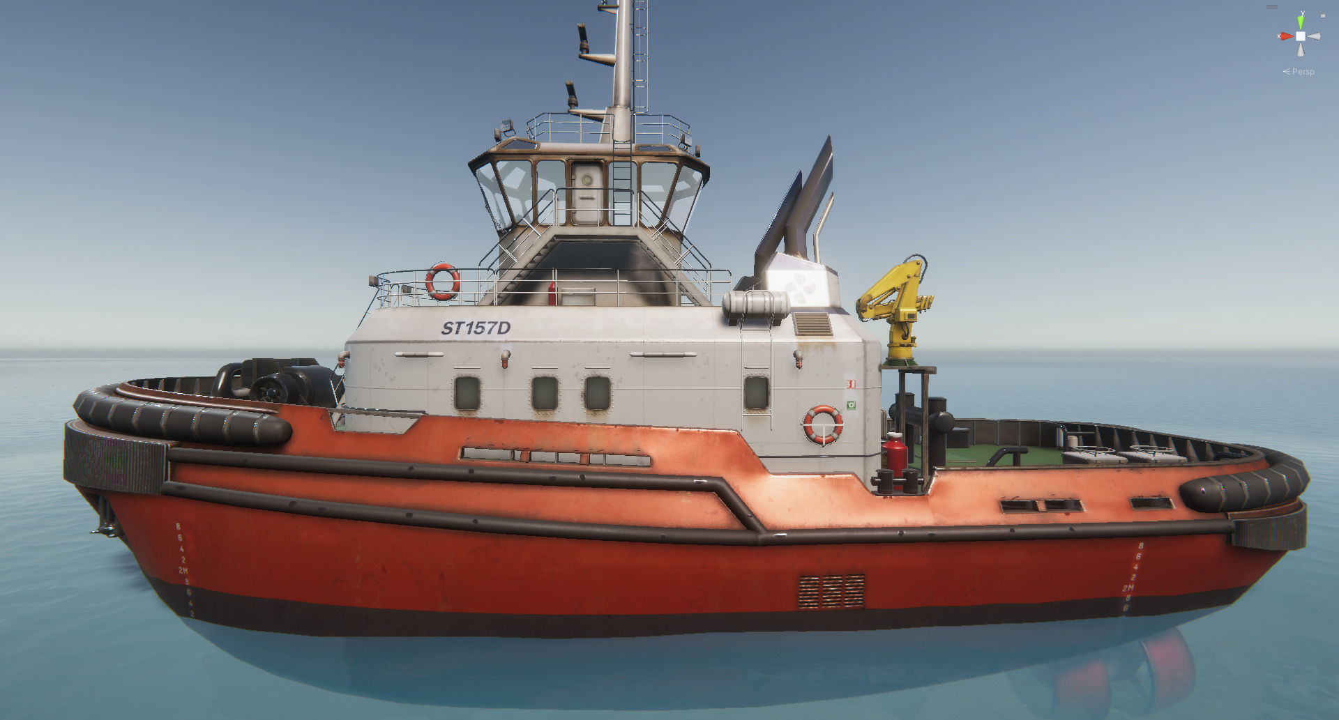 3D model Tug Ship tugboat - low poly VR / AR / low-poly | CGTrader