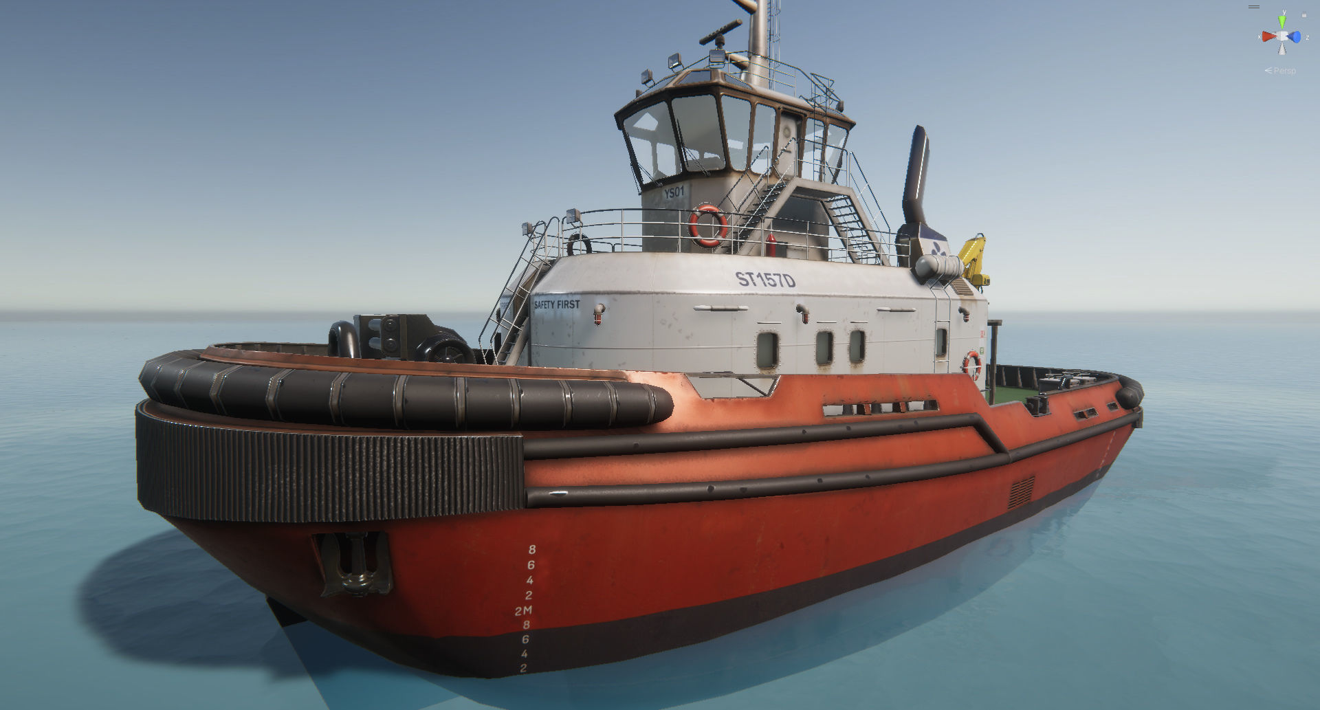 3D model Tug Ship tugboat - low poly VR / AR / low-poly | CGTrader