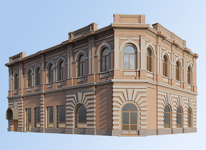 classic historic house on the street 3D model | CGTrader