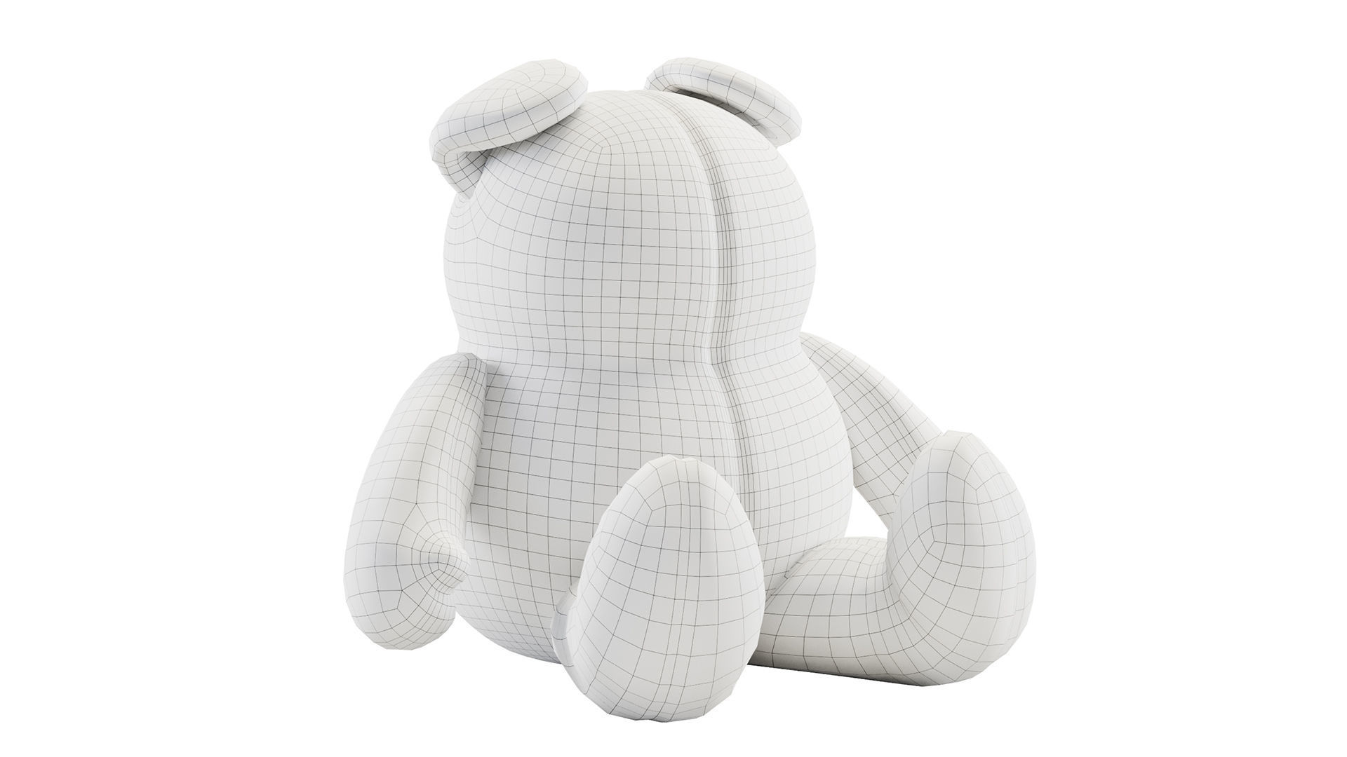 Plush Teddy Bear and Pillows Set 3D model | CGTrader