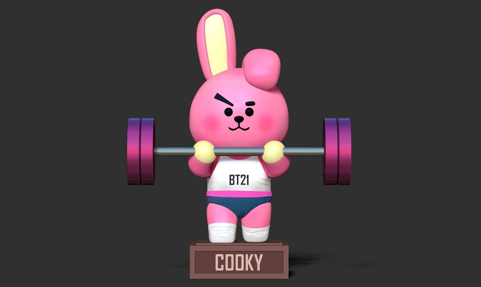 Cooky - BT21 Fanart free 3D model 3D printable | CGTrader