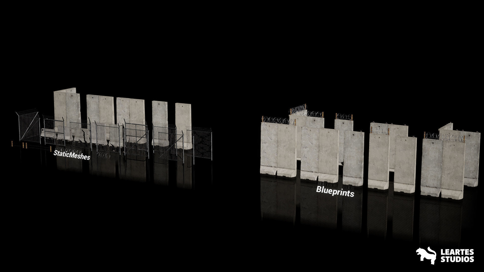 3D model Military Barriers Pack VR / AR / low-poly | CGTrader