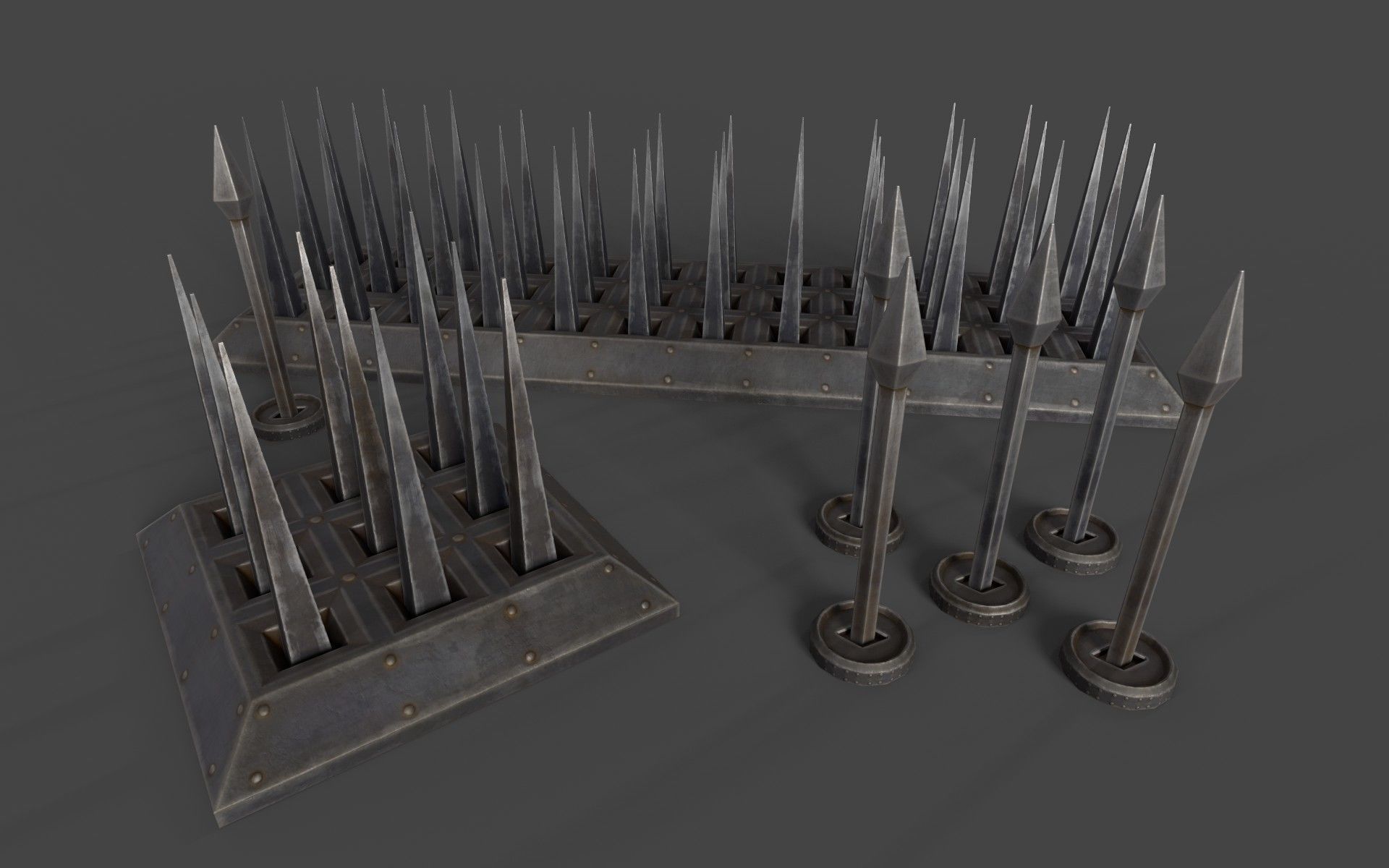 3D model Low-Poly Spikes Traps VR / AR / low-poly | CGTrader