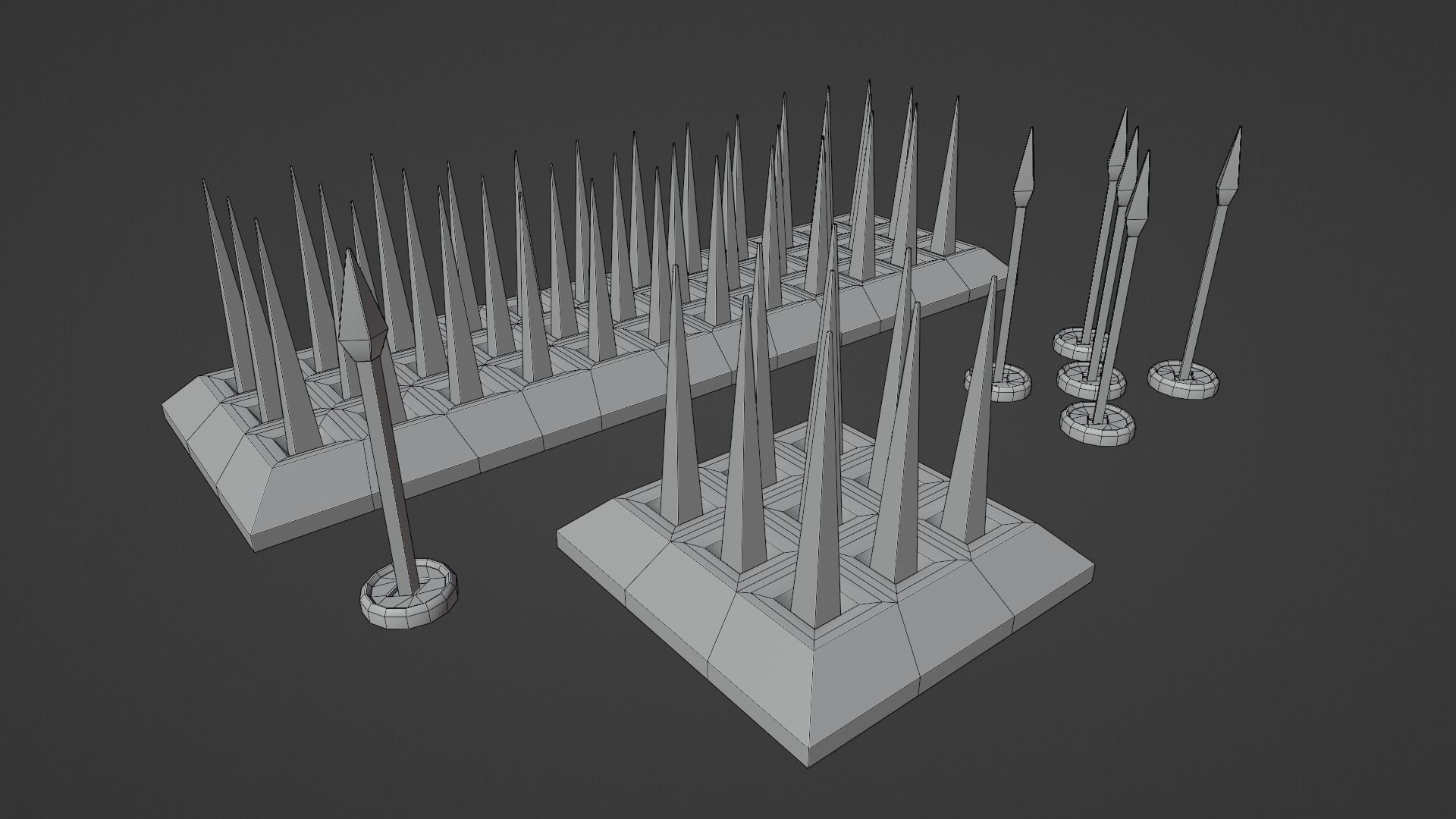 3D model Low-Poly Spikes Traps VR / AR / low-poly | CGTrader