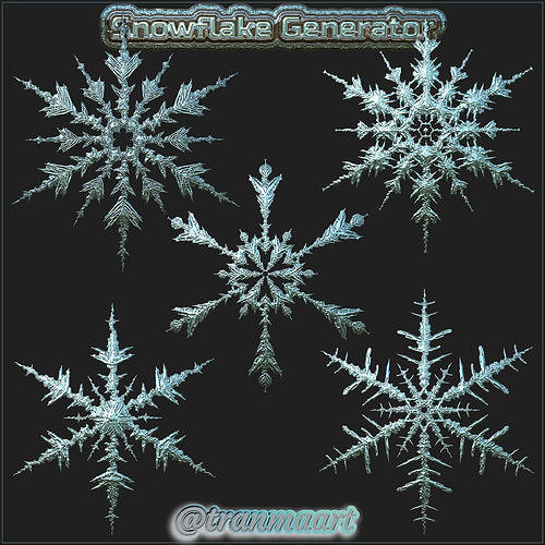 Snowflake Material Generator v08 Shard Based Texture | CGTrader