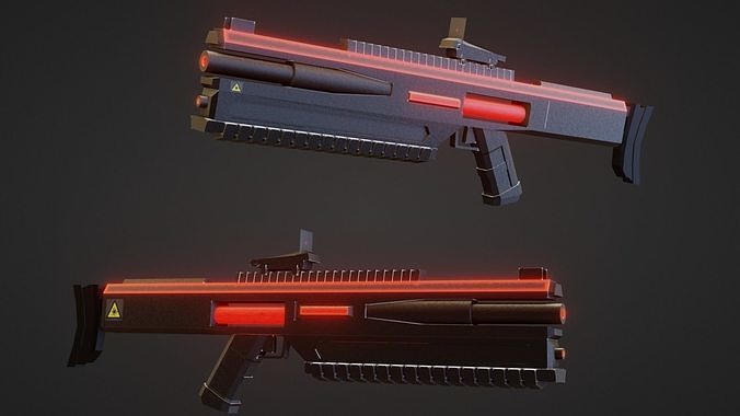 laser weapon game-ready free VR / AR / low-poly 3D model | CGTrader