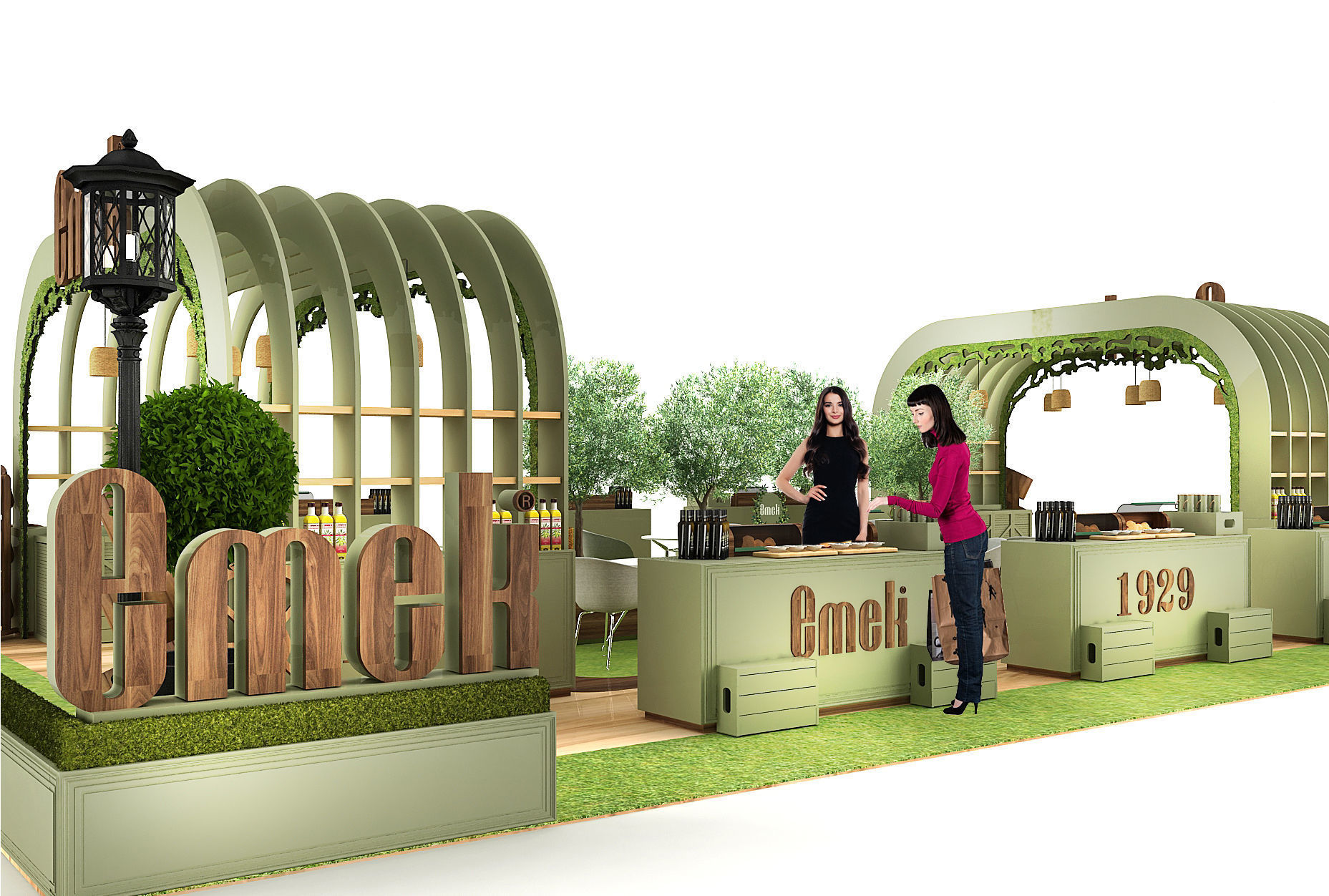 tasting stand 3d model expo model 3D model | CGTrader