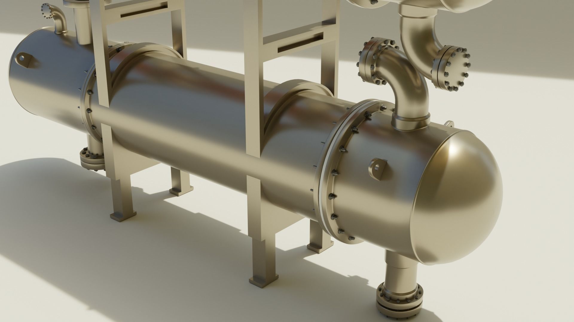 Shell and Tube Heat Exchanger 3D 3D model | CGTrader