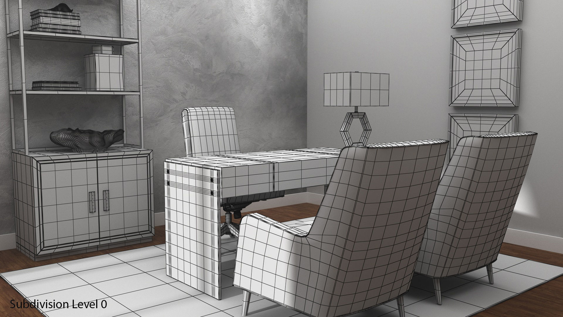 Ethan Allen Productive Workflow Home Office 3d Model Cgtrader