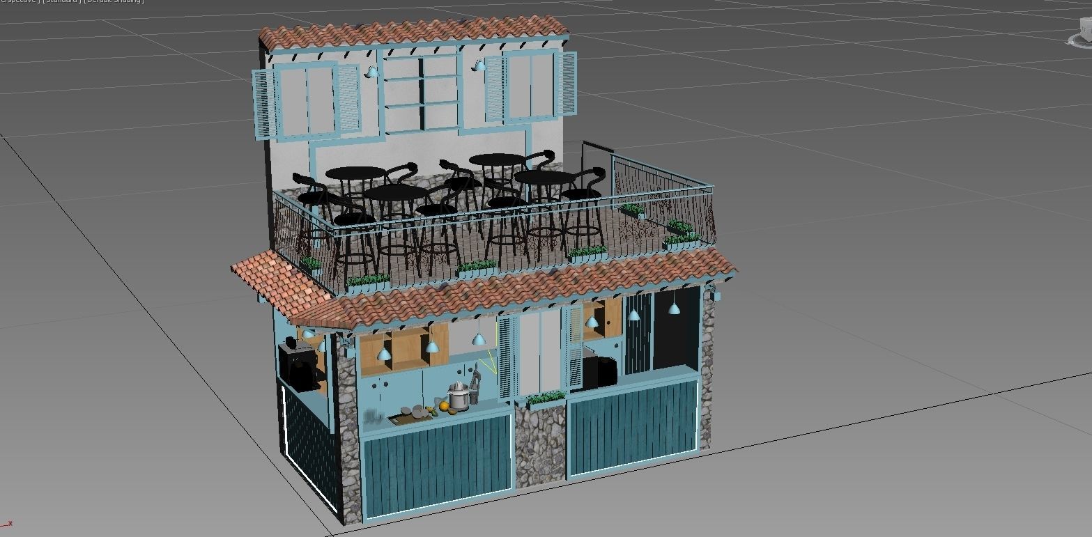 Stone bar Cafe 3d model 3D model | CGTrader