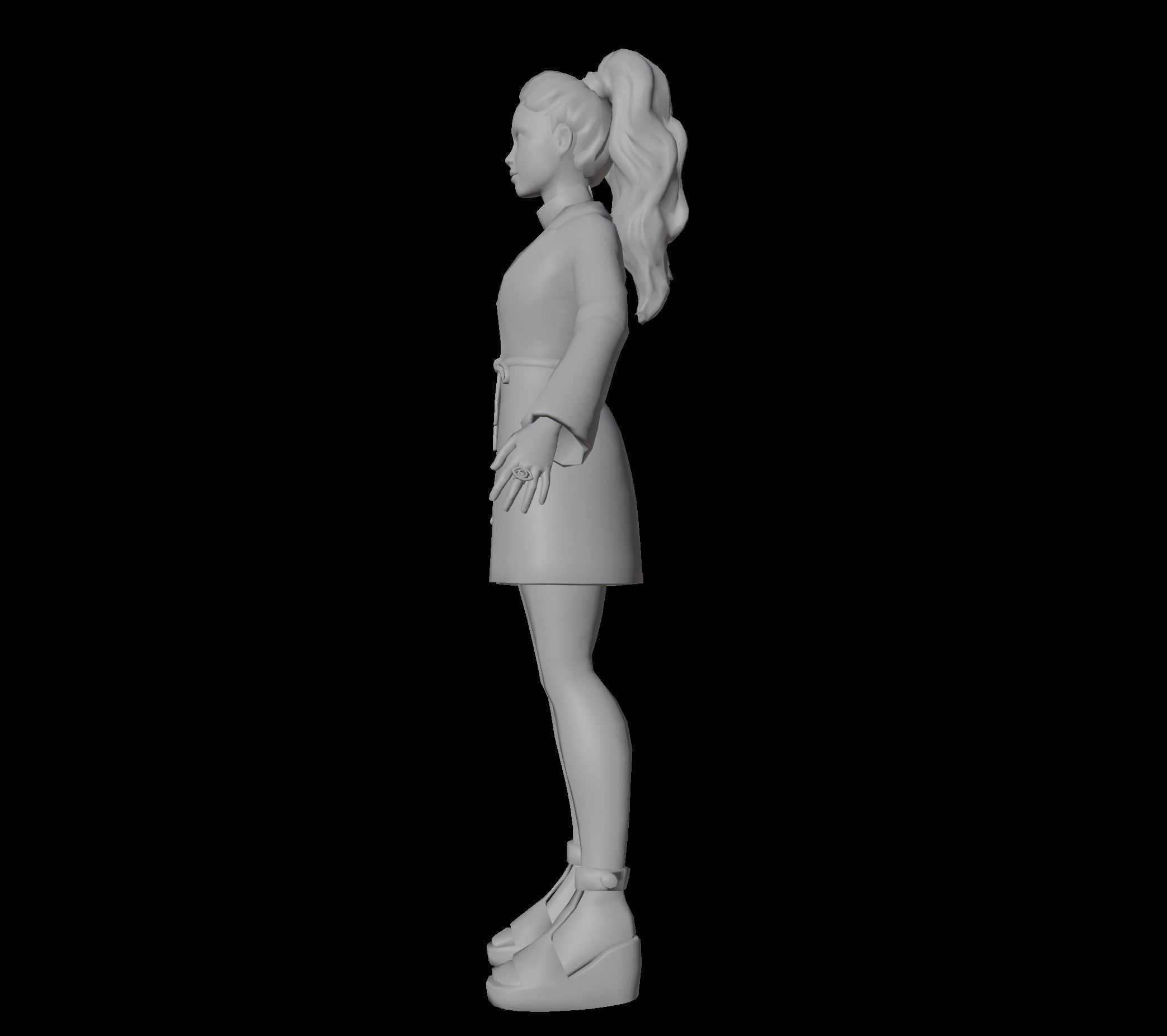 3D model Stylized Girl Character Model VR / AR / low-poly | CGTrader