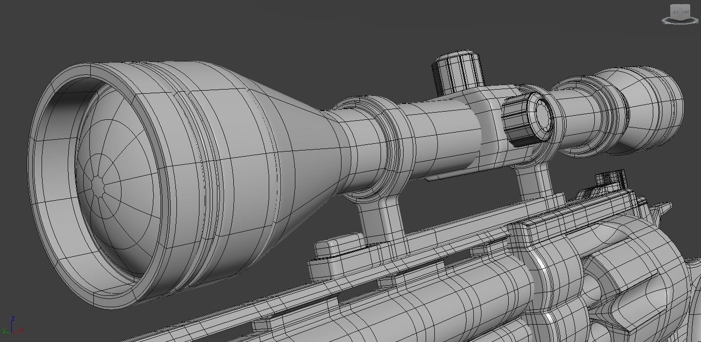 3D model Revolver 3 types standard short and tuned VR / AR / low-poly ...