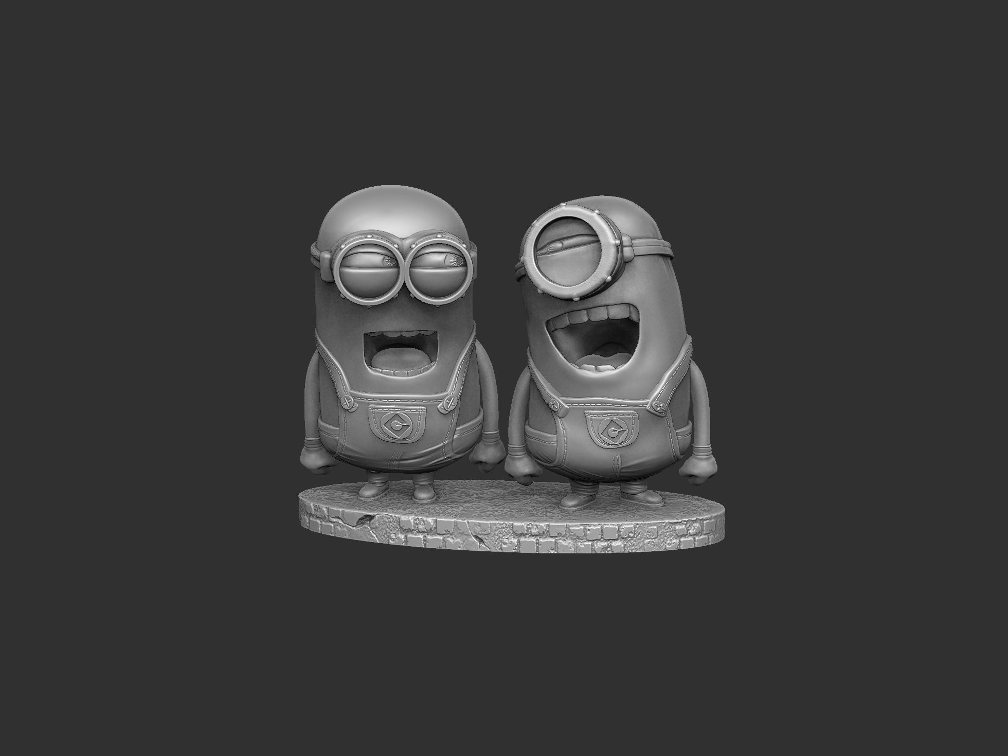 MINIONS FOR 3D PRINT STL OBJ 3D model 3D printable | CGTrader