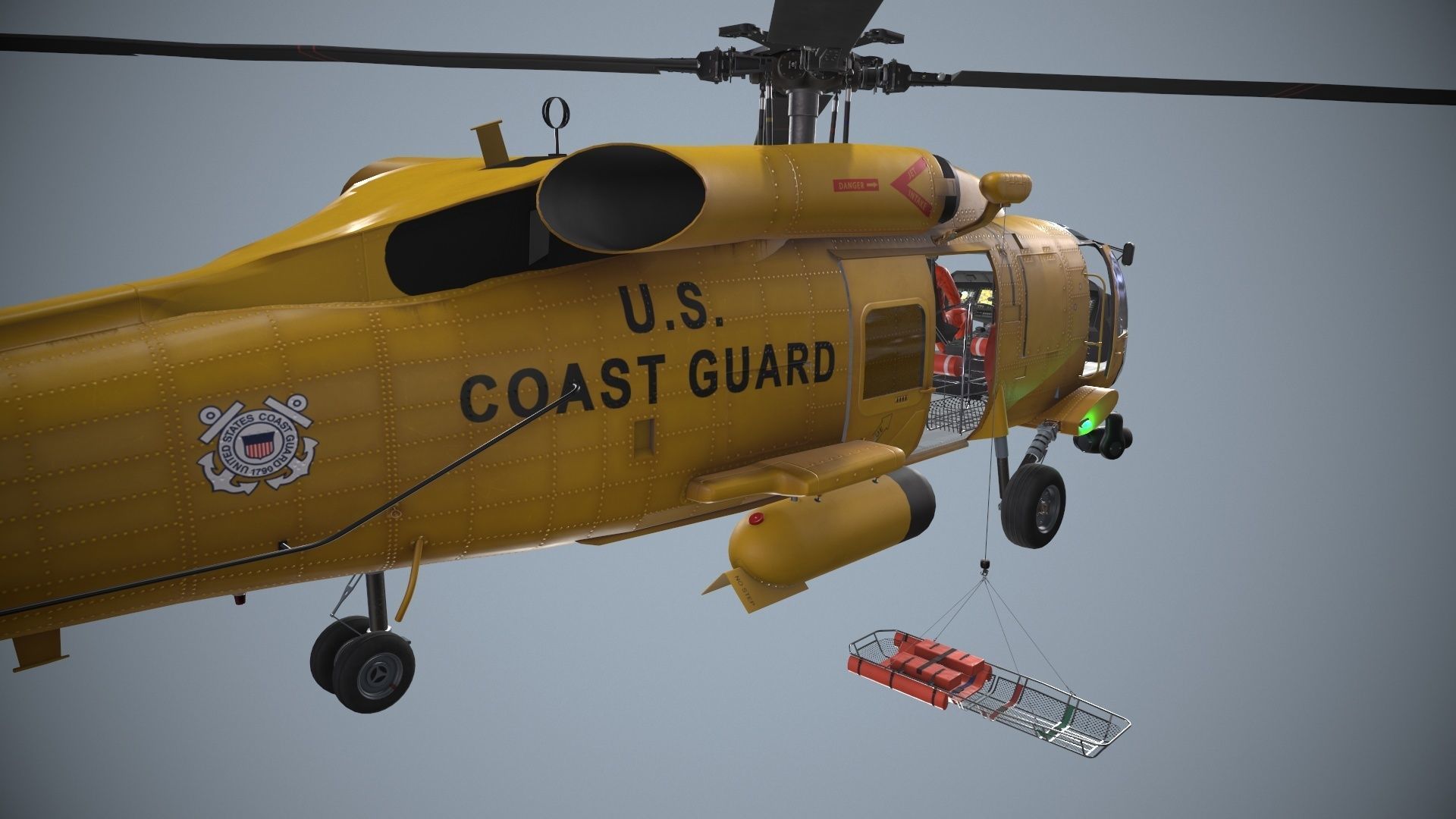 3D model Sikorsky MH-60T Jay Hawk Complex Animation VR / AR / low-poly ...