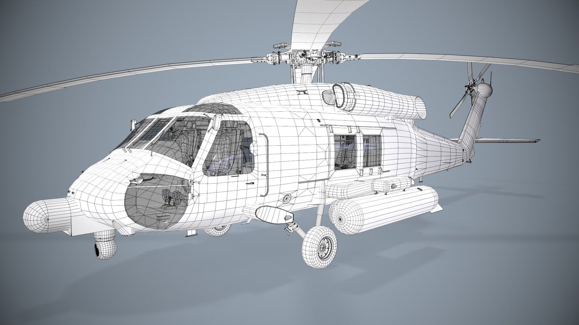 3D model Sikorsky MH-60J Jay Hawk Complex Animation VR / AR / low-poly ...