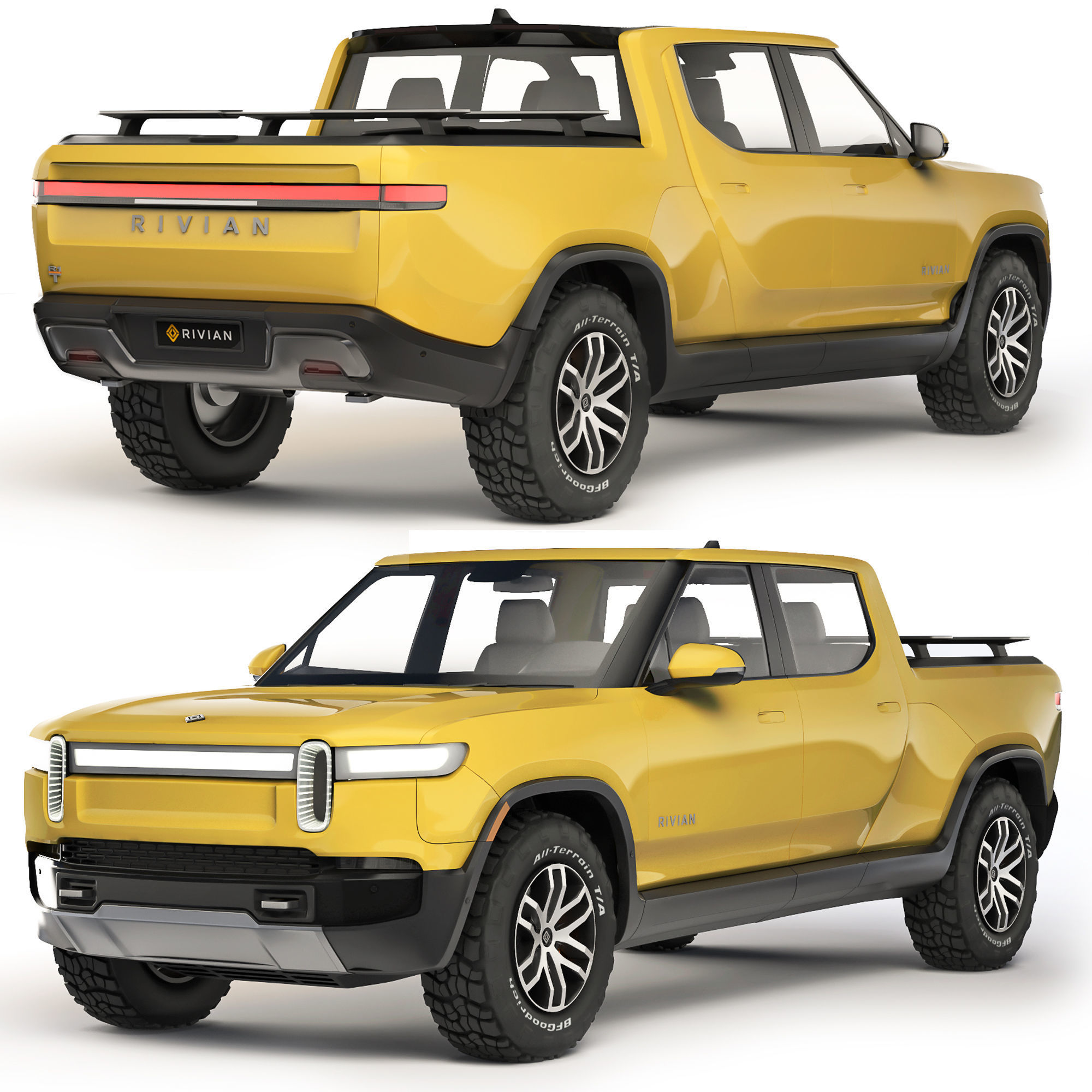 Rivian R1T 2022 3D model | CGTrader