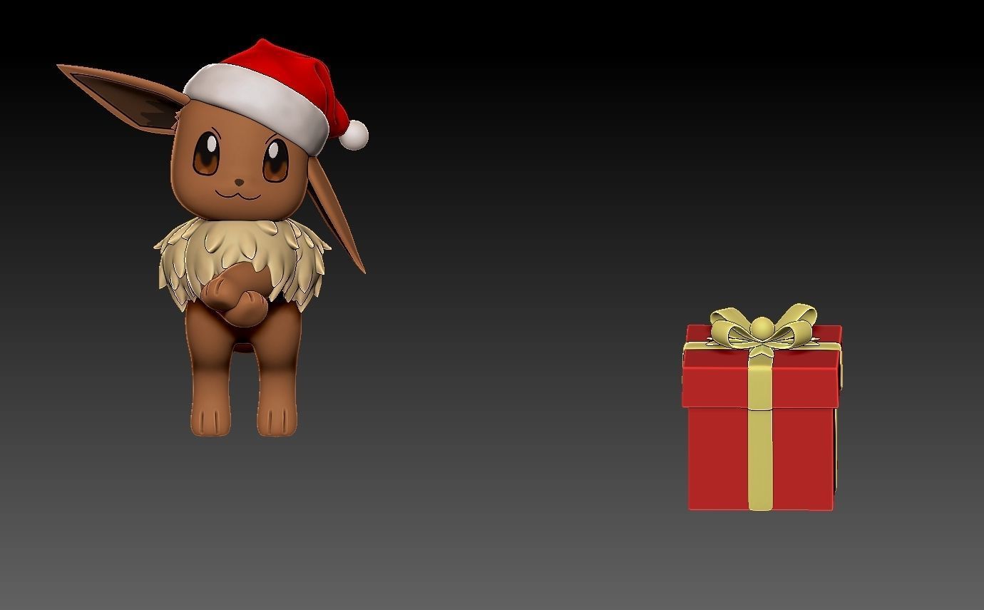 Pokemon eevee christmas 3D model 3D printable | CGTrader
