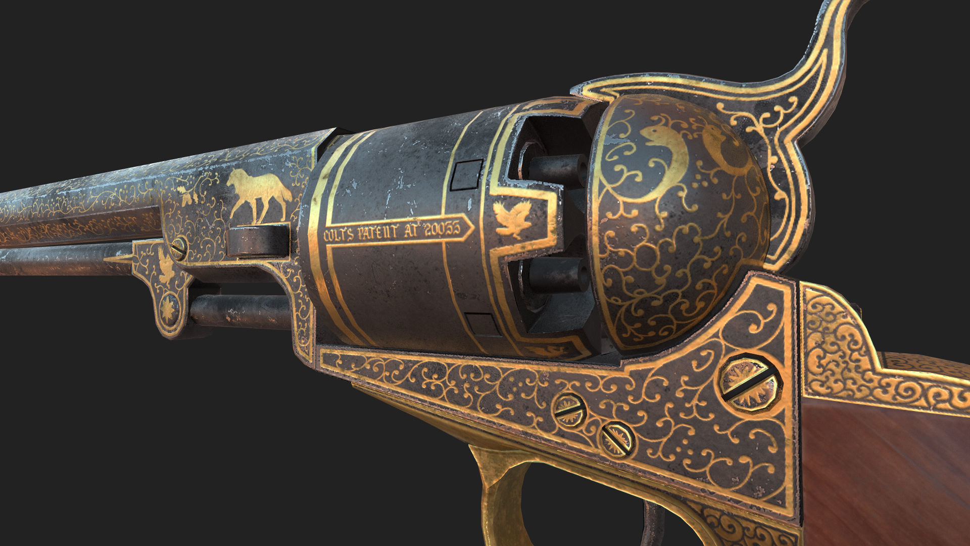 3D model Colt 1860 VR / AR / low-poly | CGTrader