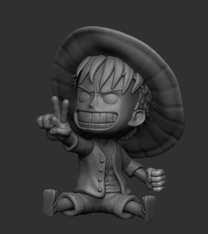 Chibi Monkey D Luffy - Seiko inspired 3D model 3D printable | CGTrader