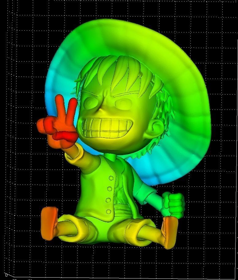 Chibi Monkey D Luffy - Seiko inspired 3D model 3D printable | CGTrader