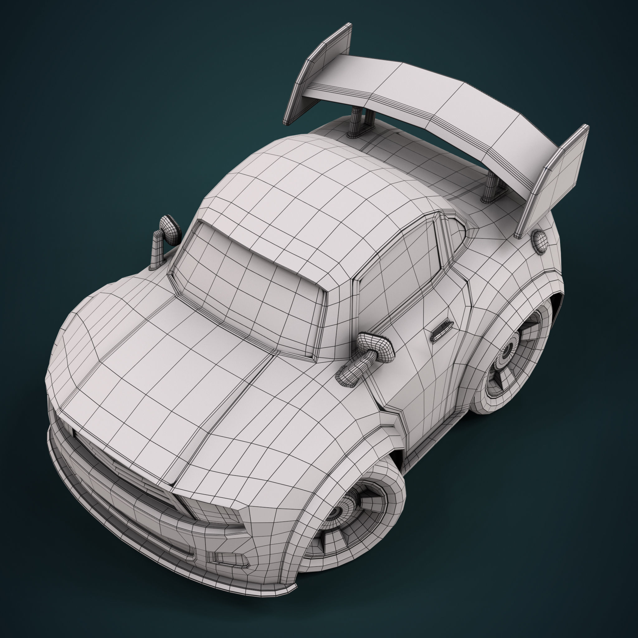3D model Cartoon Car VR / AR / low-poly | CGTrader