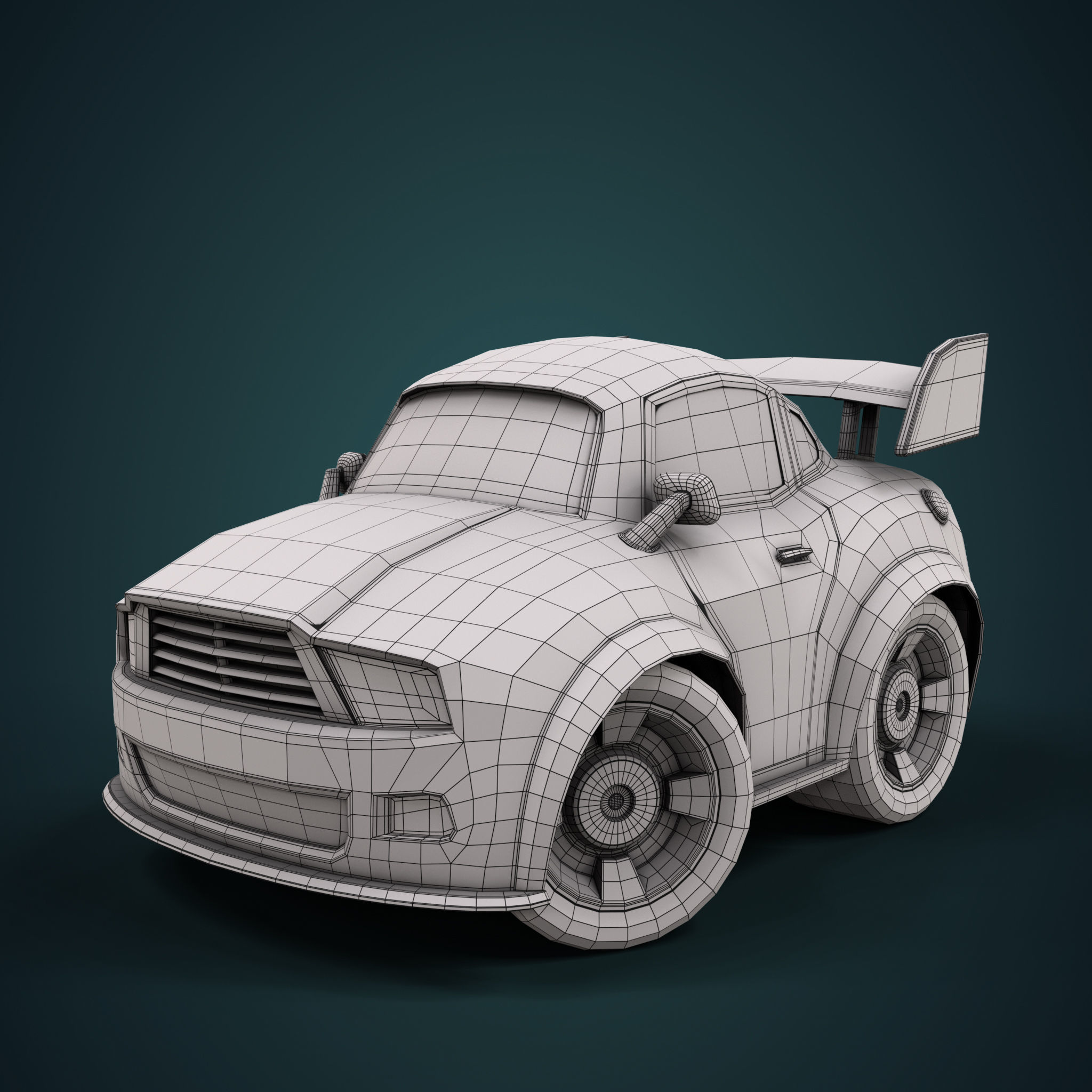 3D model Cartoon Car VR / AR / low-poly | CGTrader