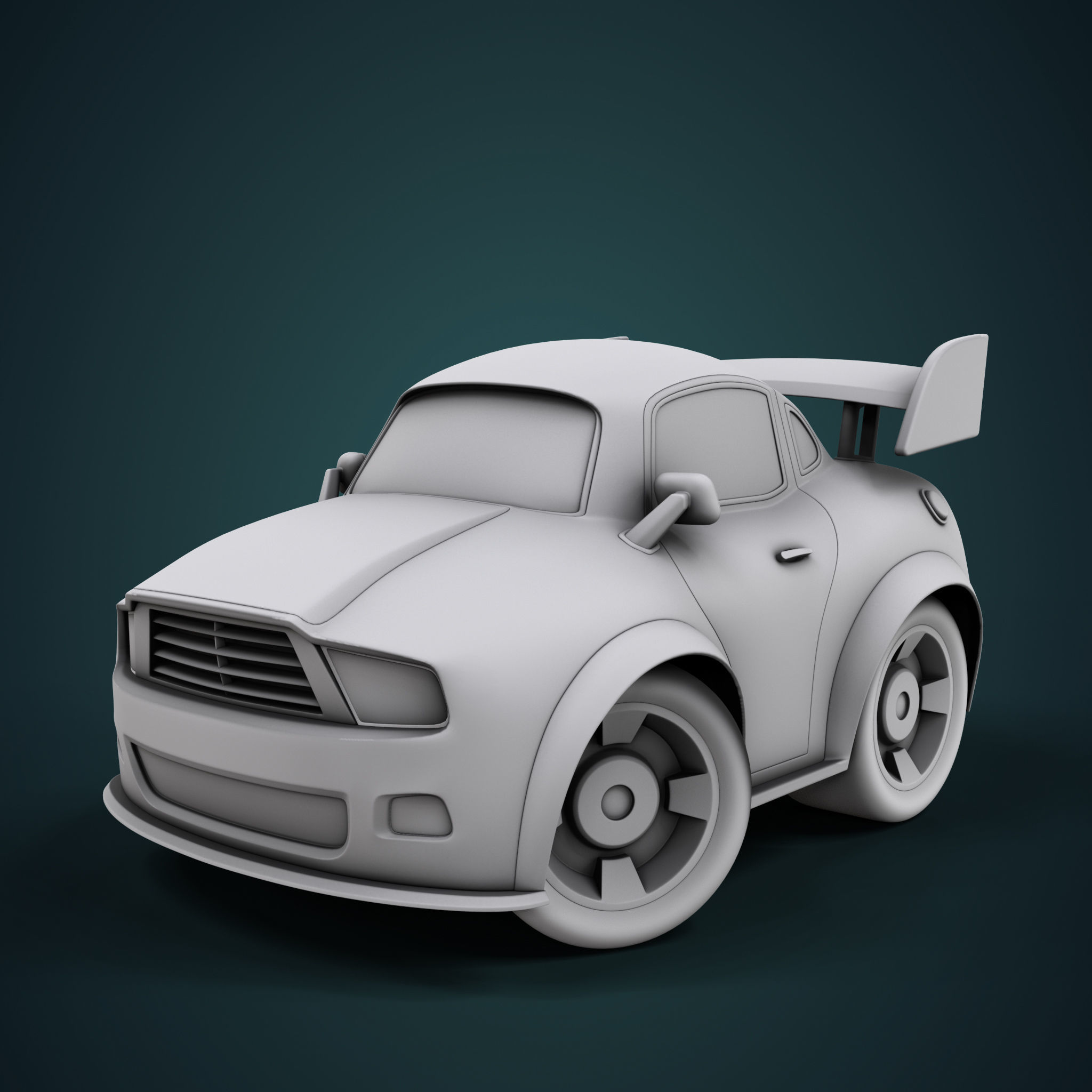 3D model Cartoon Car VR / AR / low-poly | CGTrader