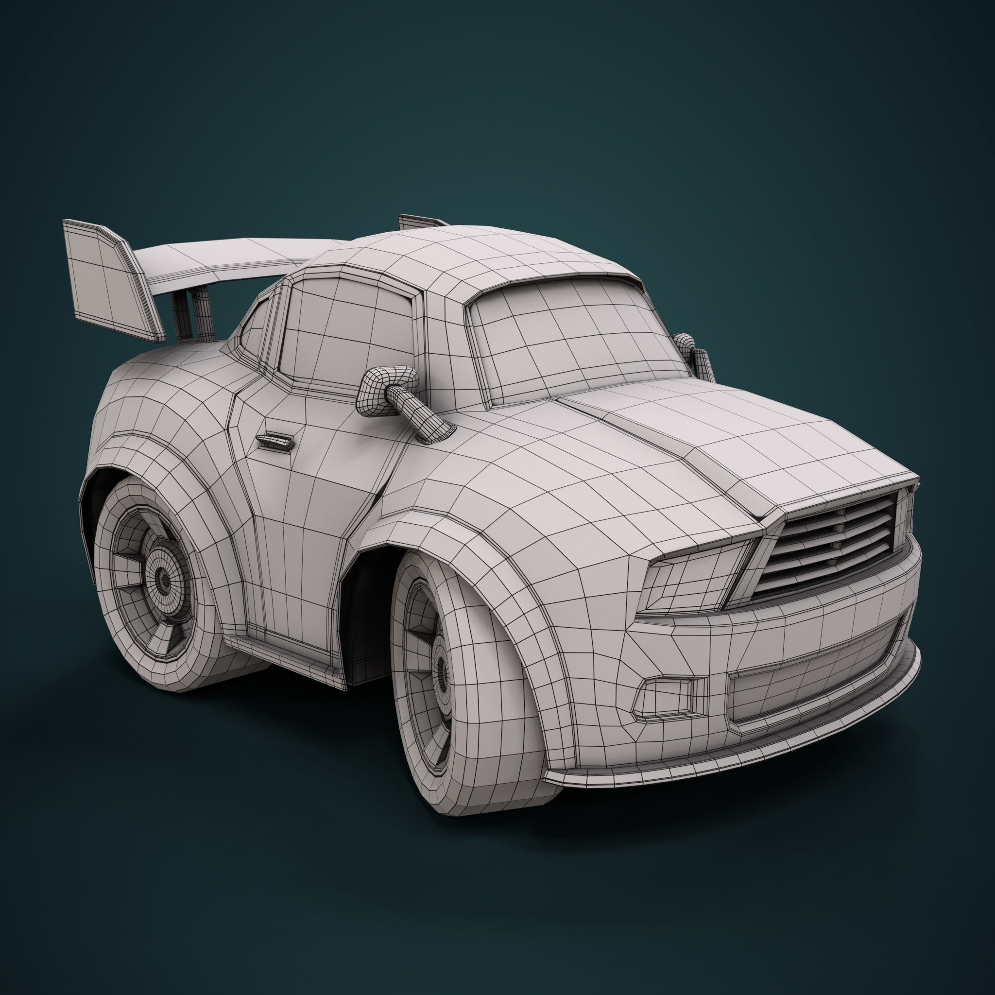 3D model Cartoon Car VR / AR / low-poly | CGTrader