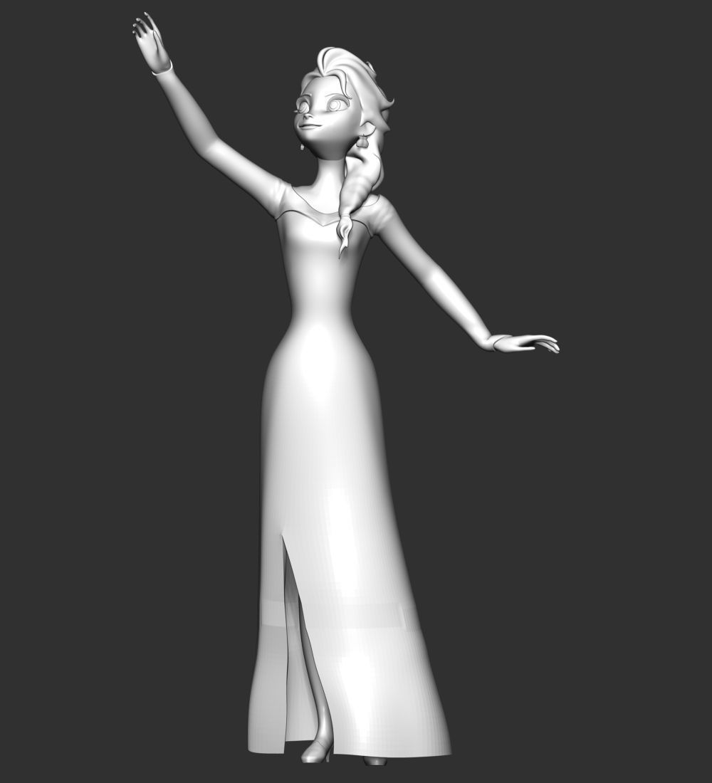 Elsa Princess 3D model 3D printable | CGTrader