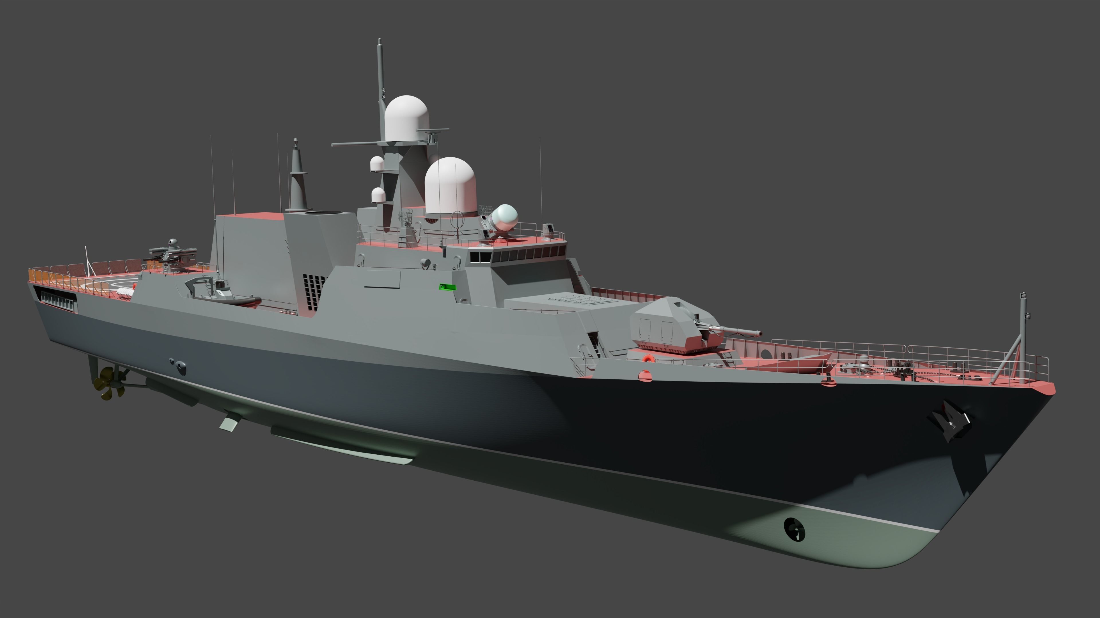 Frigate Project 1166-1 Export Gepard Batch I-III 3D model | CGTrader