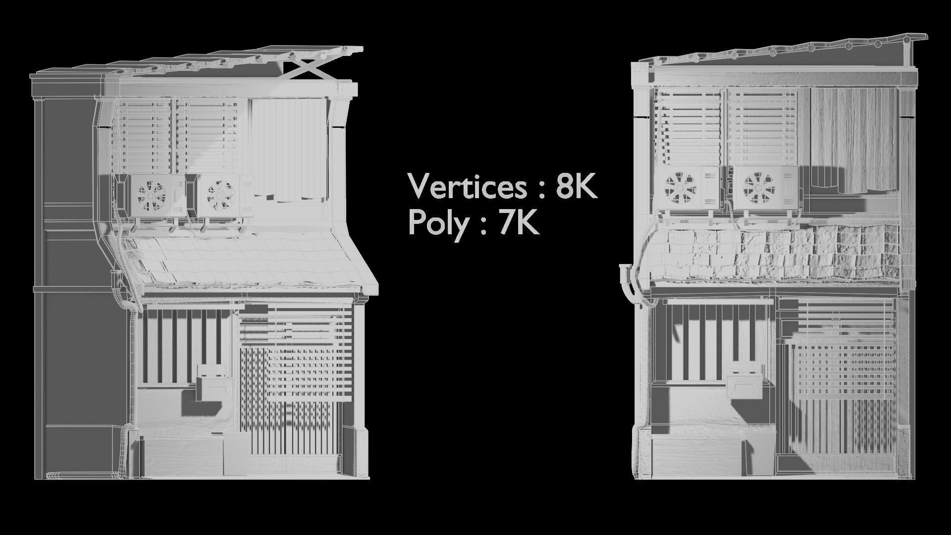 3D model Store model buildings - Low poly realistic VR / AR / low-poly ...
