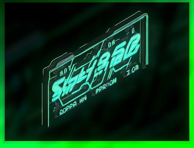 3D model Sci-Fi Sci Fi Cyberpunk City Sign Ad Light Board Street 96 VR ...