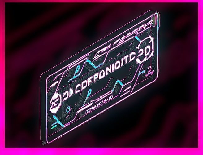 3D model Sci-Fi Sci Fi Cyberpunk City Sign Ad Light Board Street 86 VR ...