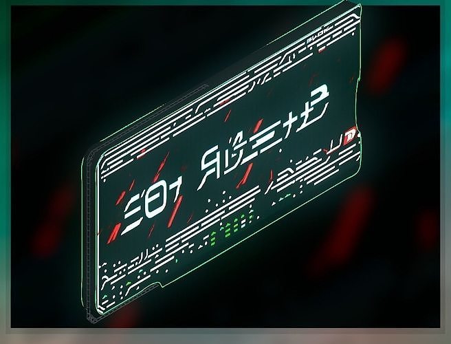 3D model Sci-Fi Sci Fi Cyberpunk City Sign Ad Light Board Street 85 VR ...