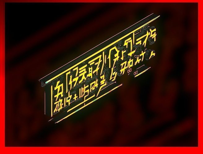 3D model Sci-Fi Sci Fi Cyberpunk City Sign Ad Light Board Street 70 VR ...