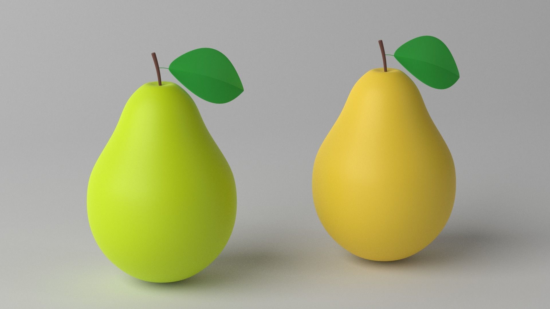3D model Cartoon Cute Pear Fruit VR / AR / low-poly | CGTrader